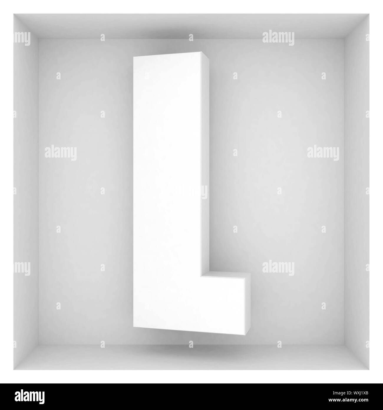 volume letter of the alphabet on a gray background Stock Photo - Alamy