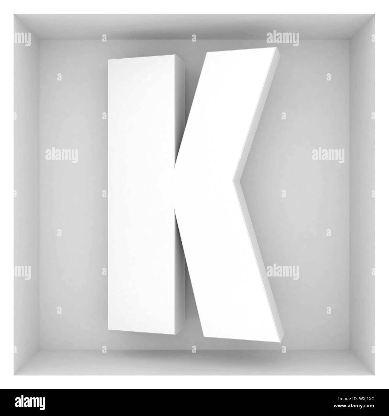 volume letter of the alphabet on a gray background Stock Photo - Alamy