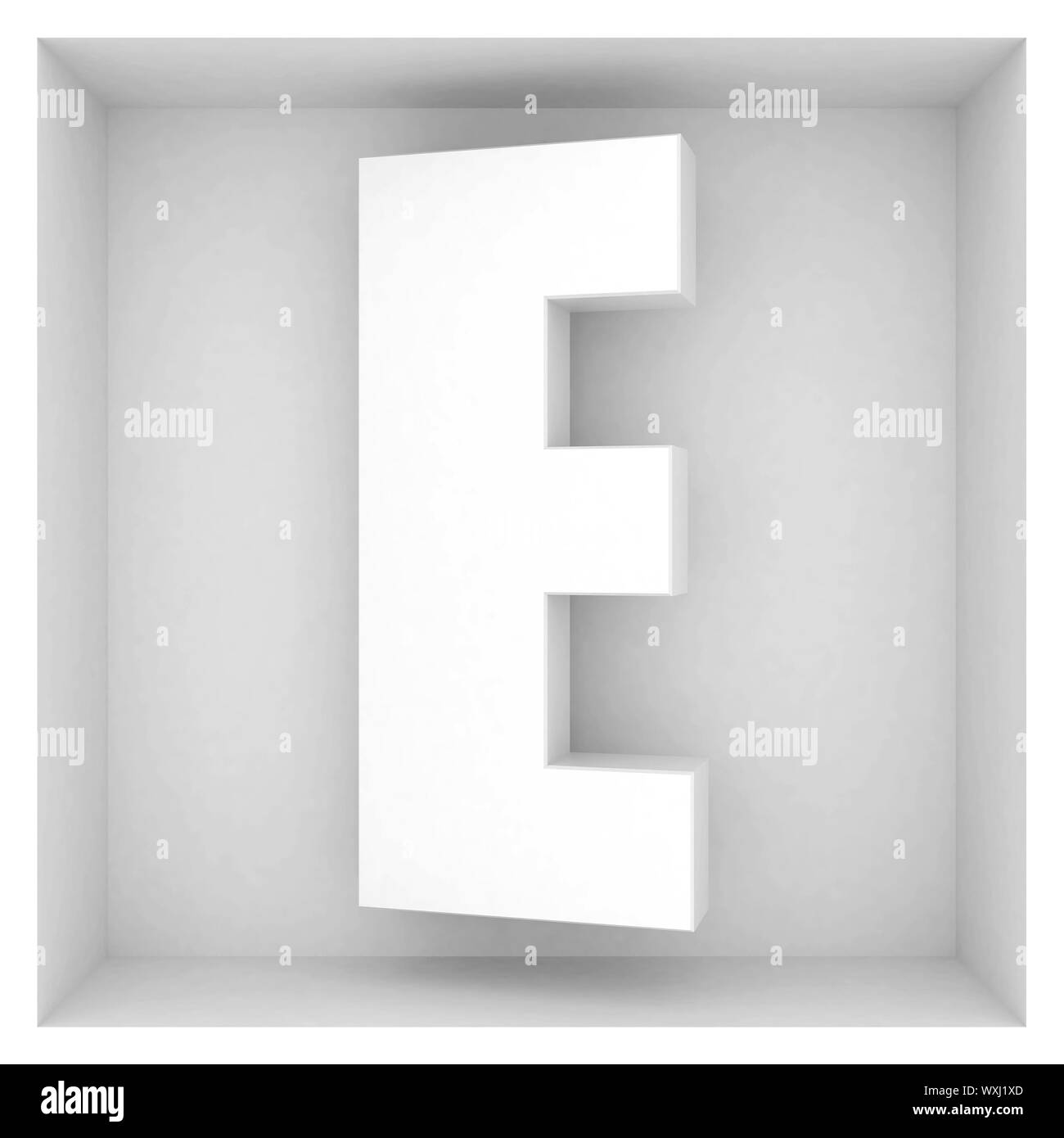 volume letter of the alphabet on a gray background Stock Photo - Alamy