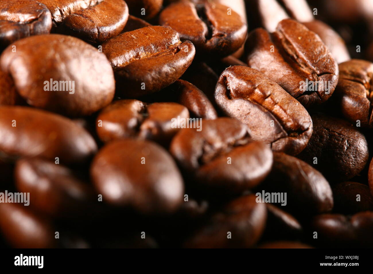 coffee beans detailed macro close up Stock Photo - Alamy