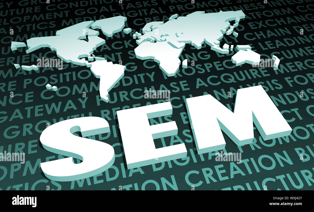 SEM Industry Global Standard on 3D Map Stock Photo - Alamy