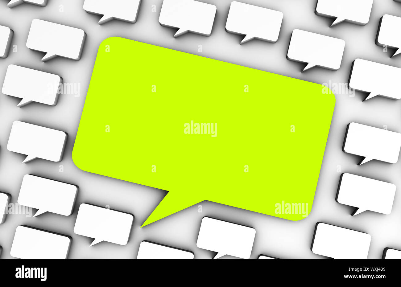 Online Advertising on Social Media Chat Bubbles Stock Photo - Alamy