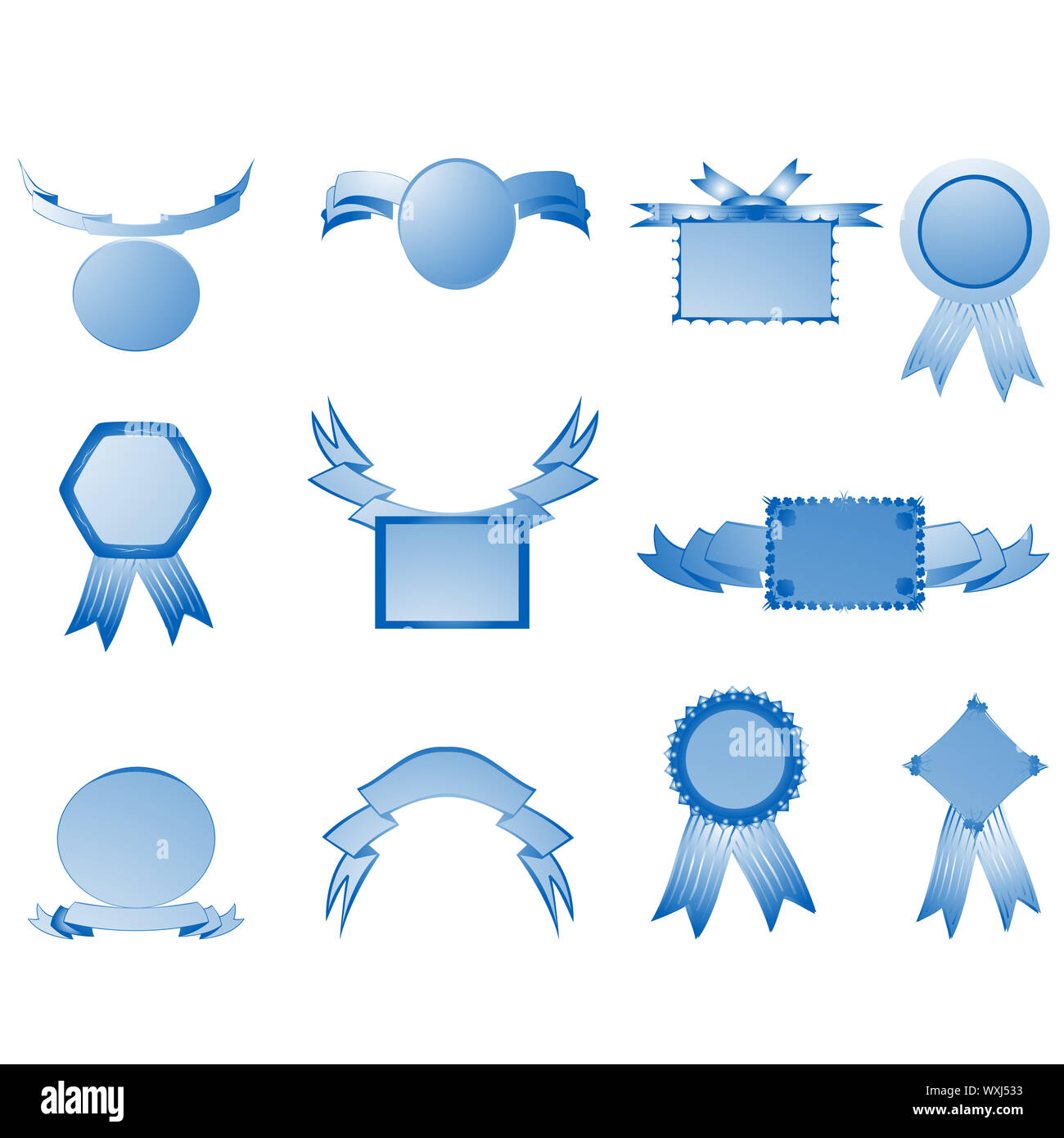 Elements for design in light blue tones Stock Photo - Alamy