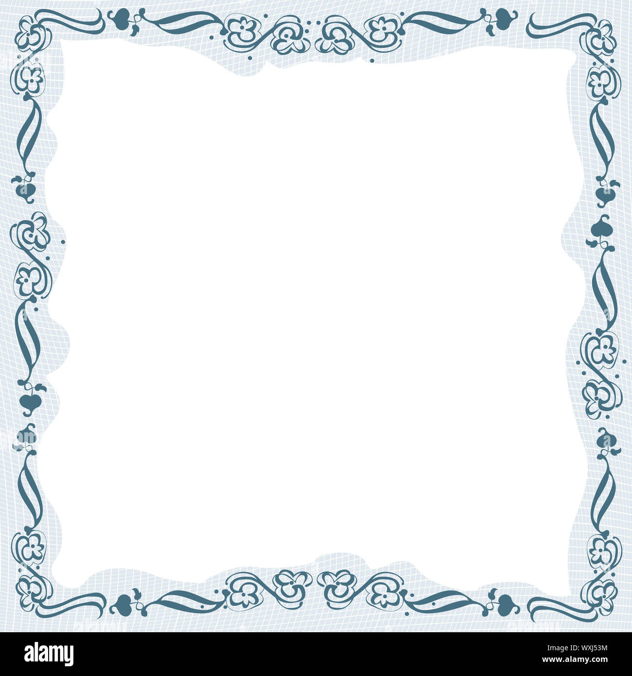 Creative design, stylized floral frame Stock Photo - Alamy