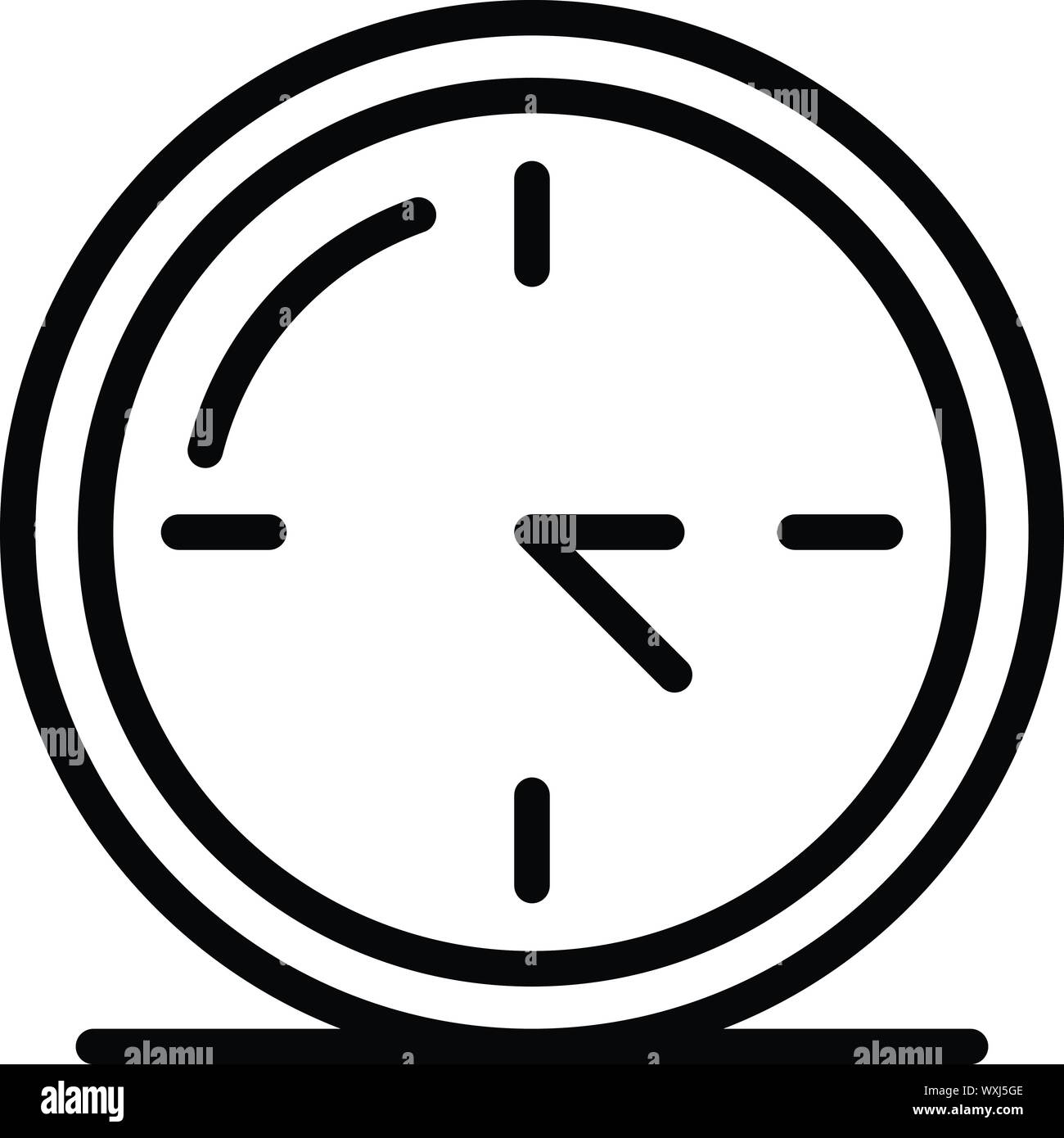 Clock icon. Outline clock vector icon for web design isolated on white ...