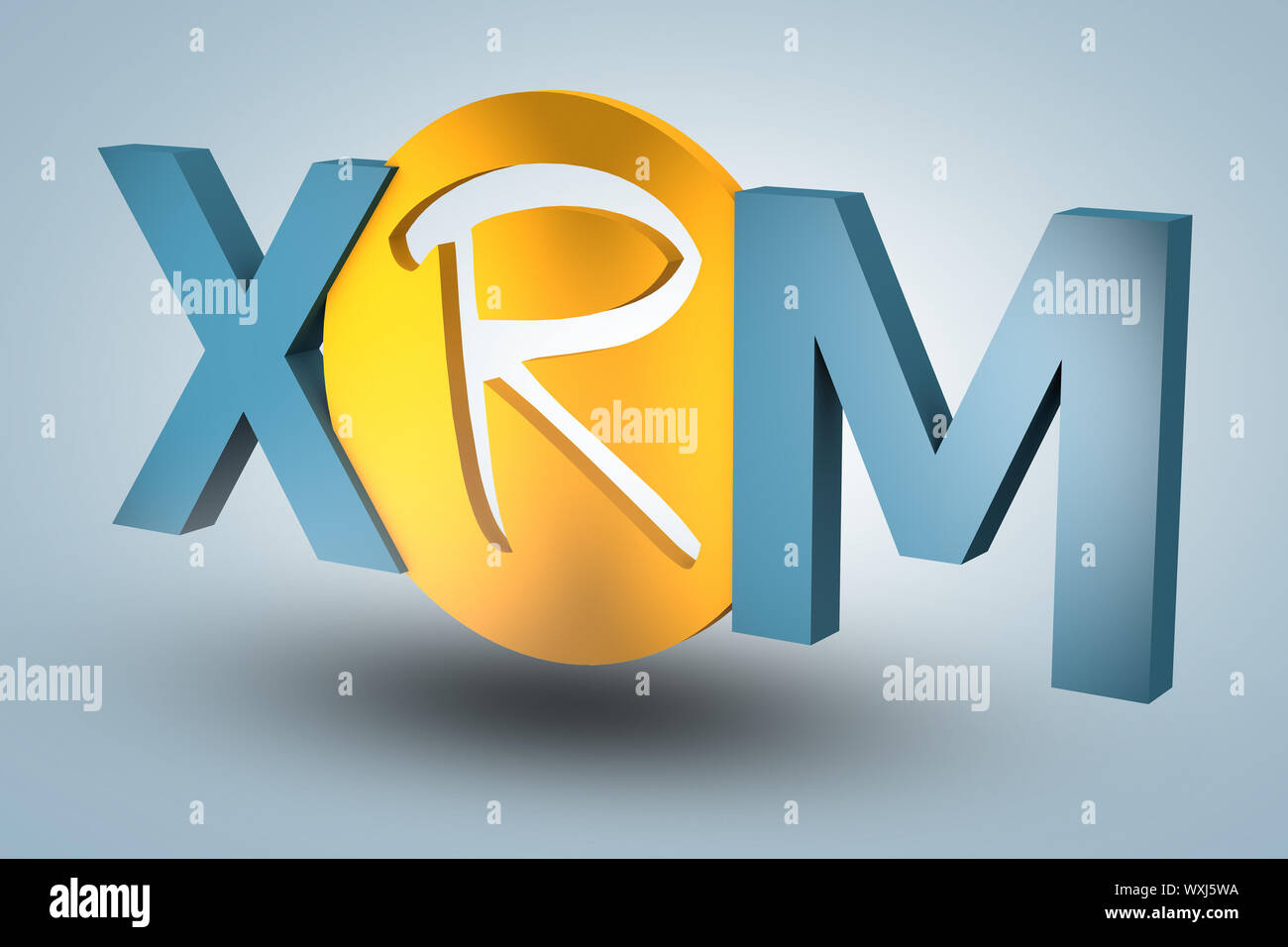 acronym concept: XRM for Extended Relationship Management on blue ...