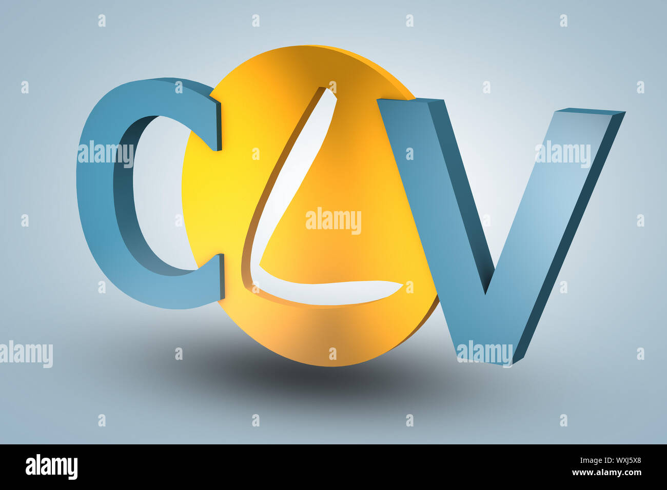 Customer Lifetime Value 3d render concept with blue and white arrows ...