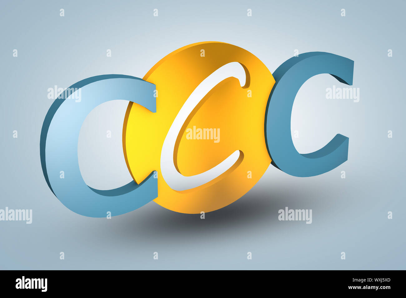acronym concept: CCC for Customer Care Center on blue background Stock ...