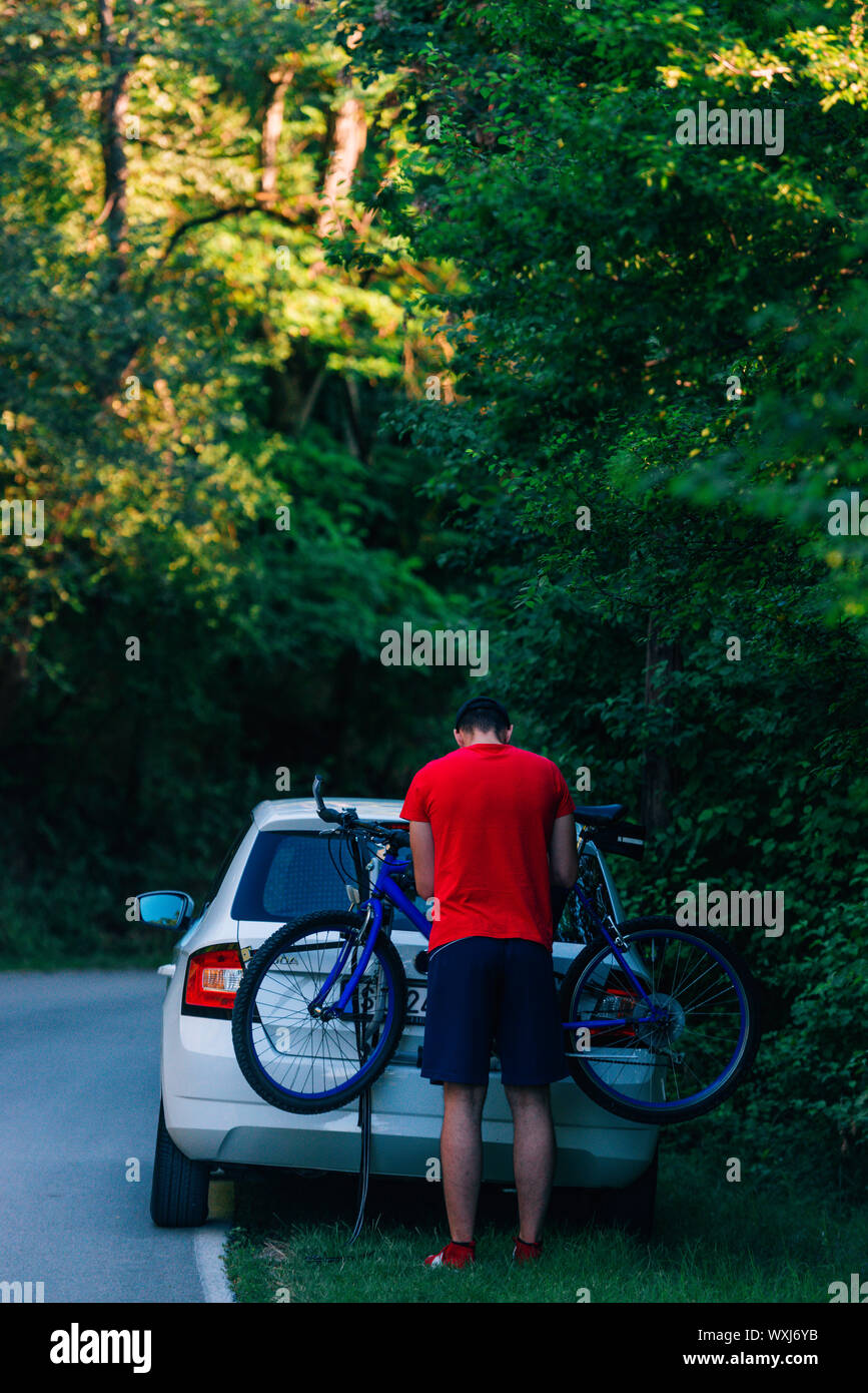 Exhausted cyclist athlete bike hi-res stock photography and images - Alamy