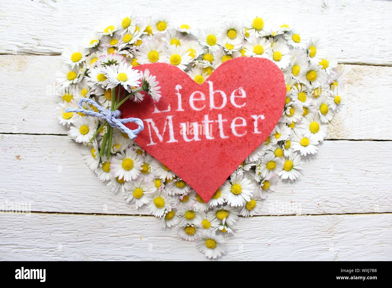 The picture shows a beautiful mother day decoration with the german ...