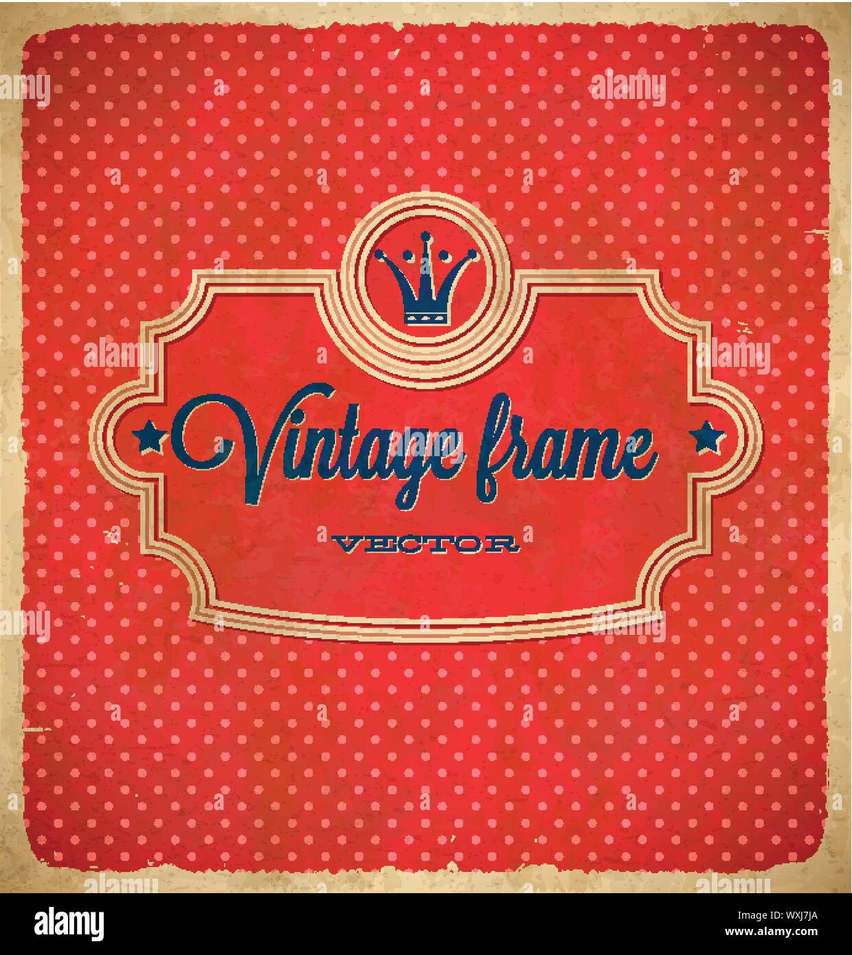Vintage polka dot frame with crown Stock Vector Image & Art - Alamy