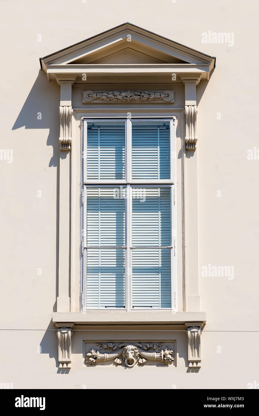 Image of a window with closed jalousi Stock Photo - Alamy