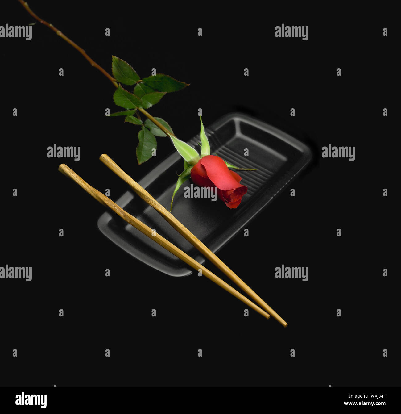 red rose sushi Stock Photo - Alamy