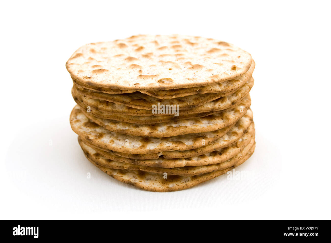 A stack of matzes on a white background Stock Photo - Alamy