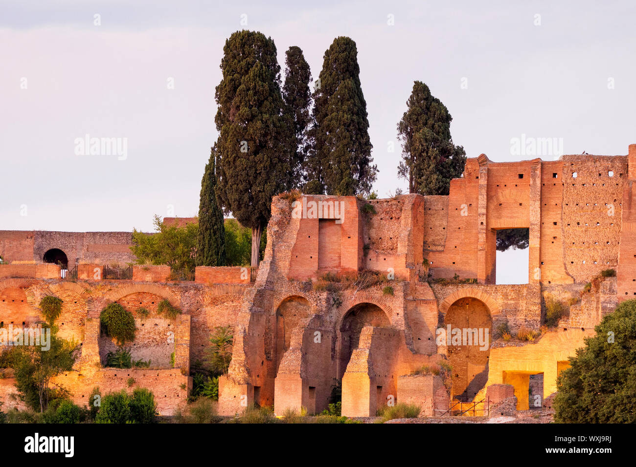 Ruins of the Imperial Palace in the Palatine Hill - Rome, Italy Stock ...