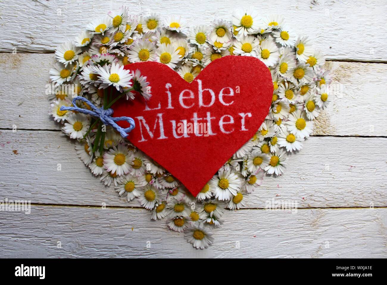 The picture shows a beautiful mother day decoration with the german ...