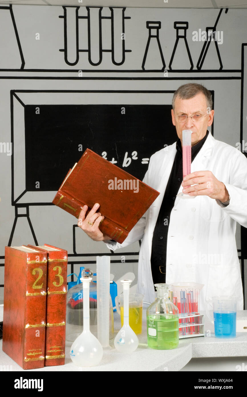 serious professor in the laboratory Stock Photo - Alamy