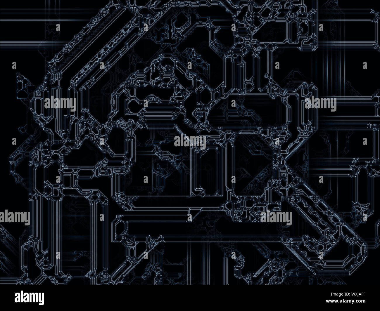 Design composed of space division elements as a metaphor on the subject ...