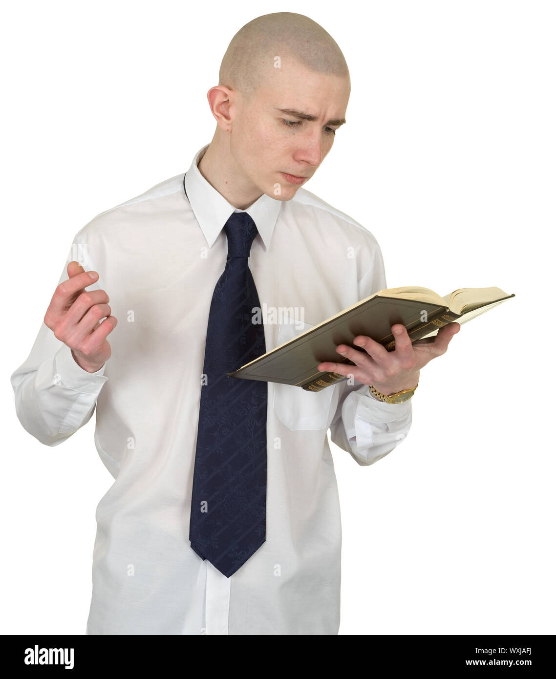 The person with the big book in hands Stock Photo - Alamy