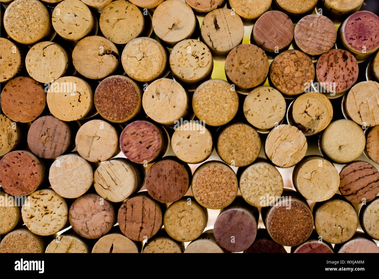 wine corks tops closeup background Stock Photo - Alamy