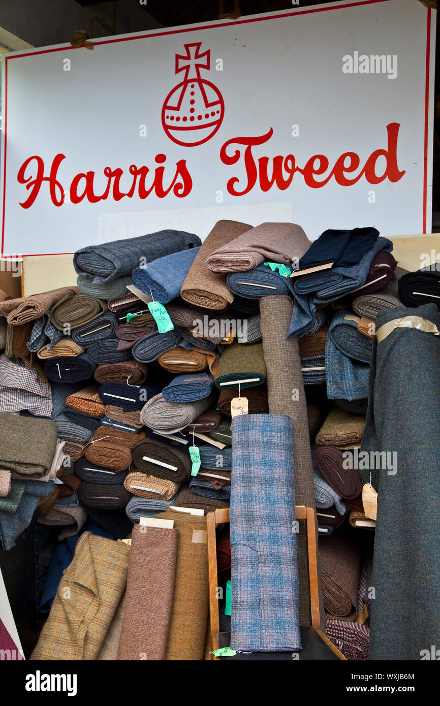 Paño de lana de Harris. Harris Tweed. North Harris Island. Outer ...