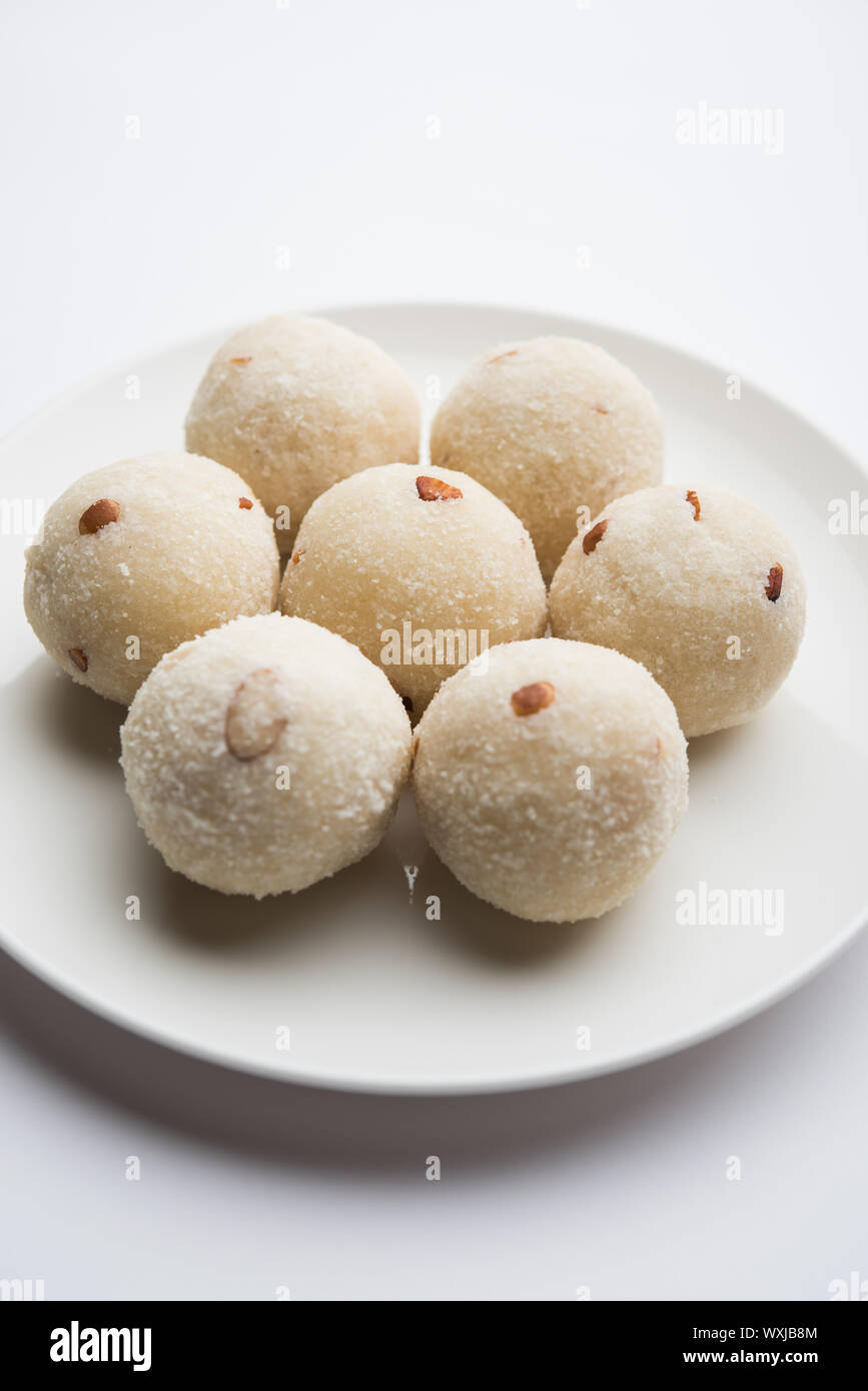 Rava Laddu or Semolina Laddoo Or Rawa Ladu, a popular sweet dish from ...