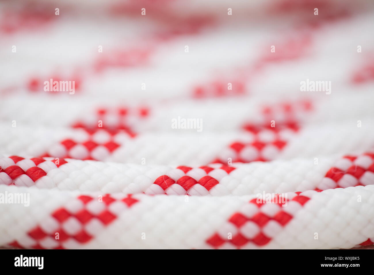 Red and white rope closeup Stock Photo - Alamy