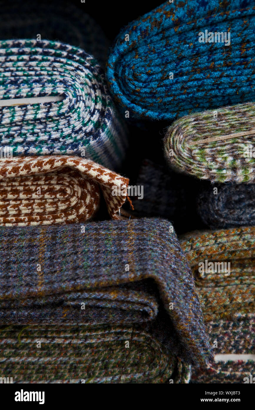 Paño de lana de Harris. Harris Tweed. North Harris Island. Outer ...