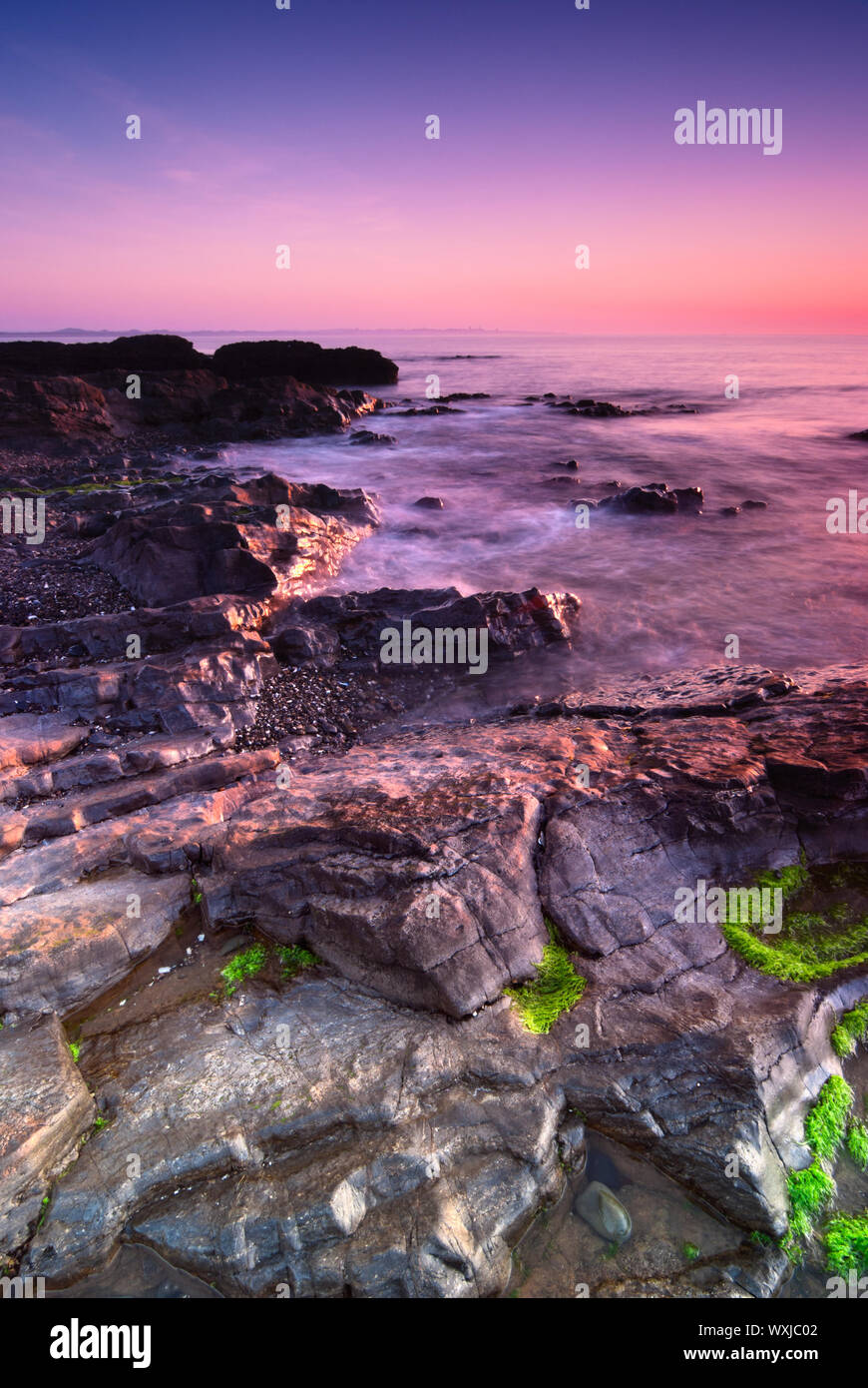 Sunrise over Irish Sea in Malahide, Republic of Ireland Stock Photo - Alamy