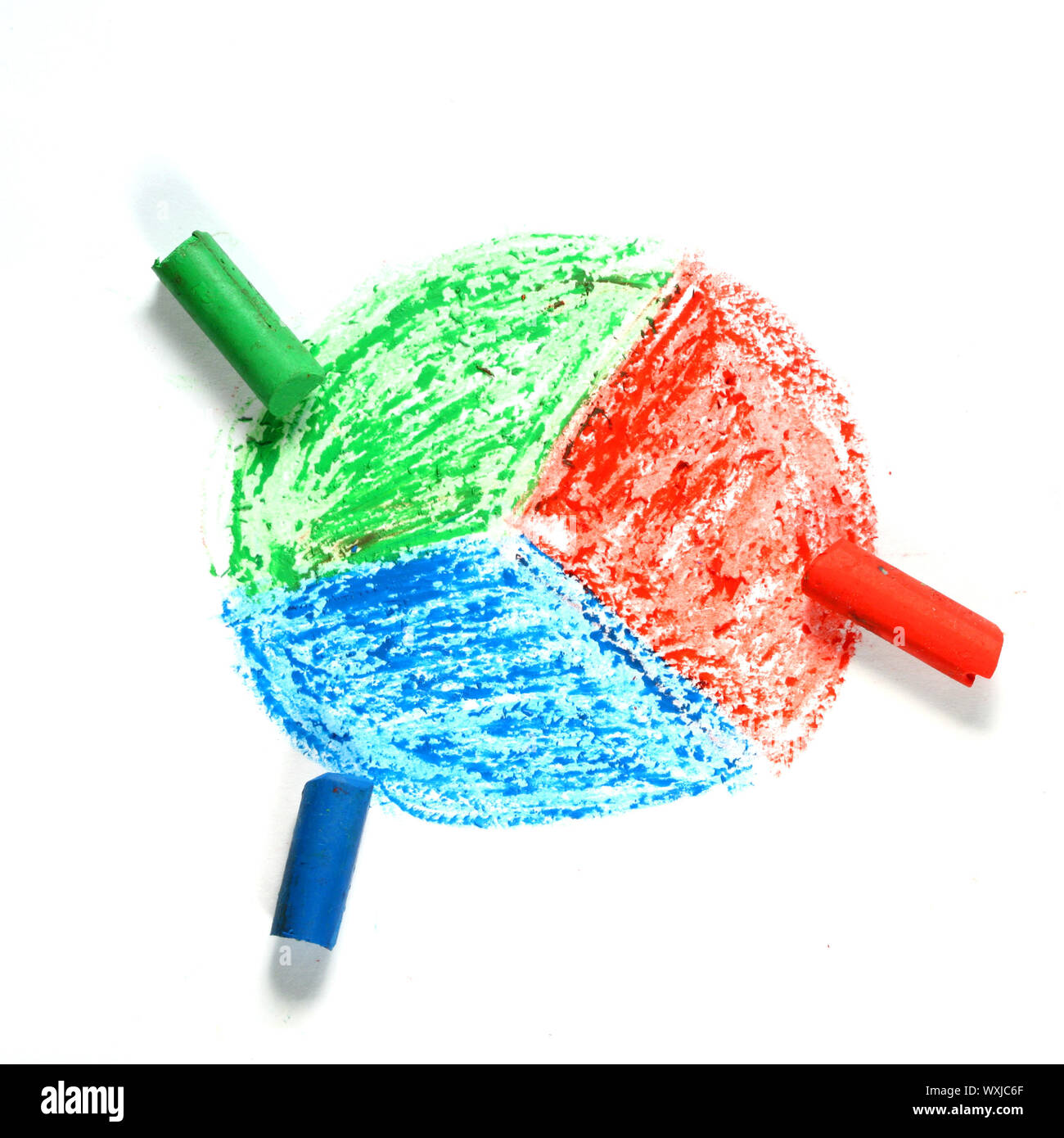 rgb paint hand art on white paper Stock Photo - Alamy