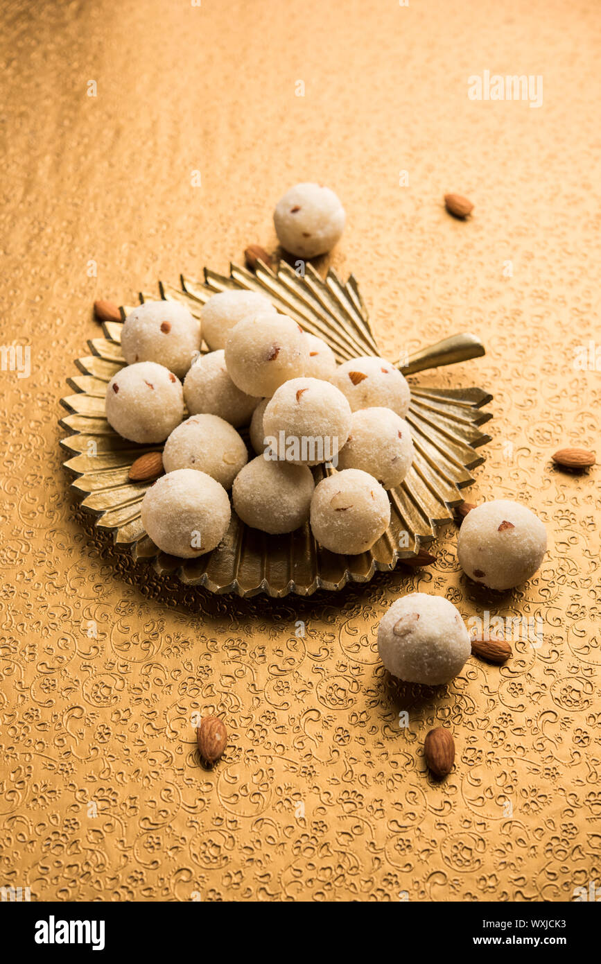 Rava Laddu or Semolina Laddoo Or Rawa Ladu, a popular sweet dish from ...