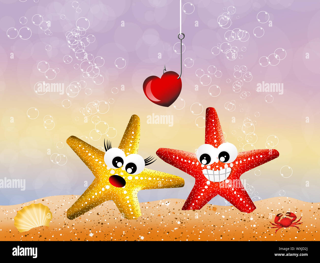 Starfish in love Stock Photo - Alamy