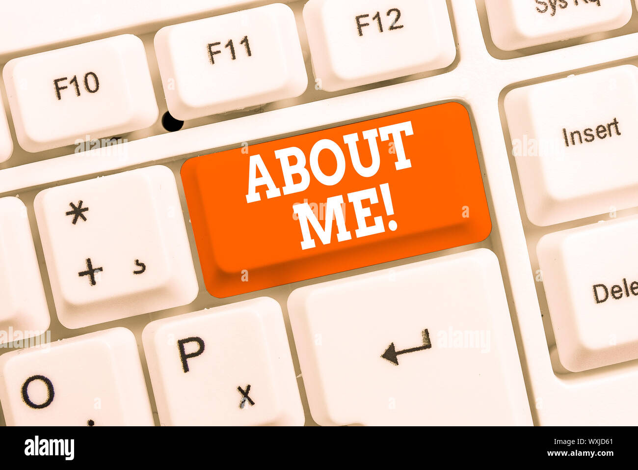 Handwriting text About Me. Conceptual photo telling someone list of ...