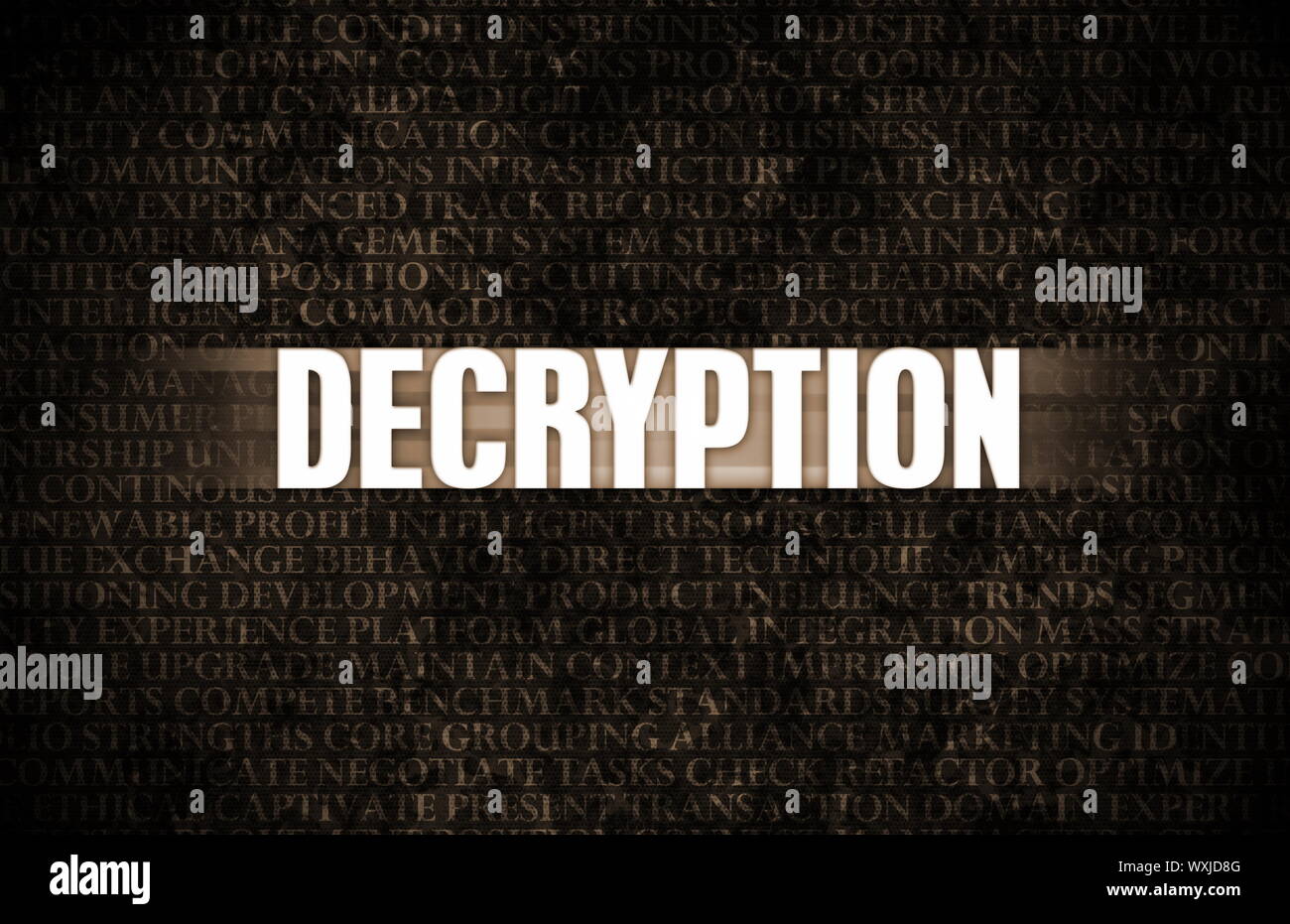 Decryption in Business as Motivation in Stone Wall Stock Photo - Alamy