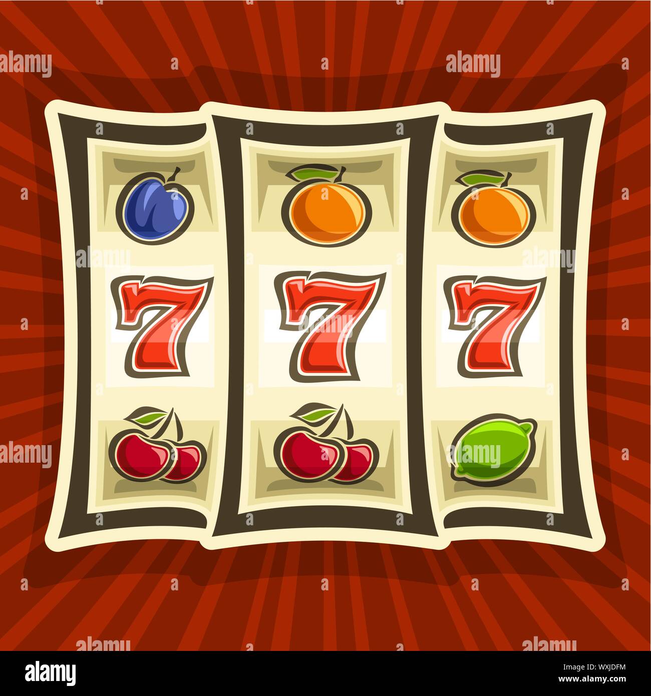 Slot machine icon 777 hi-res stock photography and images - Alamy