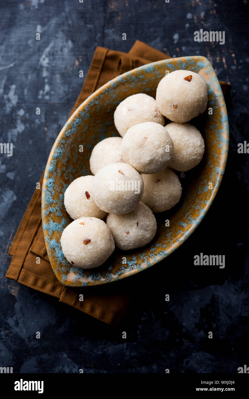 Rava Laddu or Semolina Laddoo Or Rawa Ladu, a popular sweet dish from ...