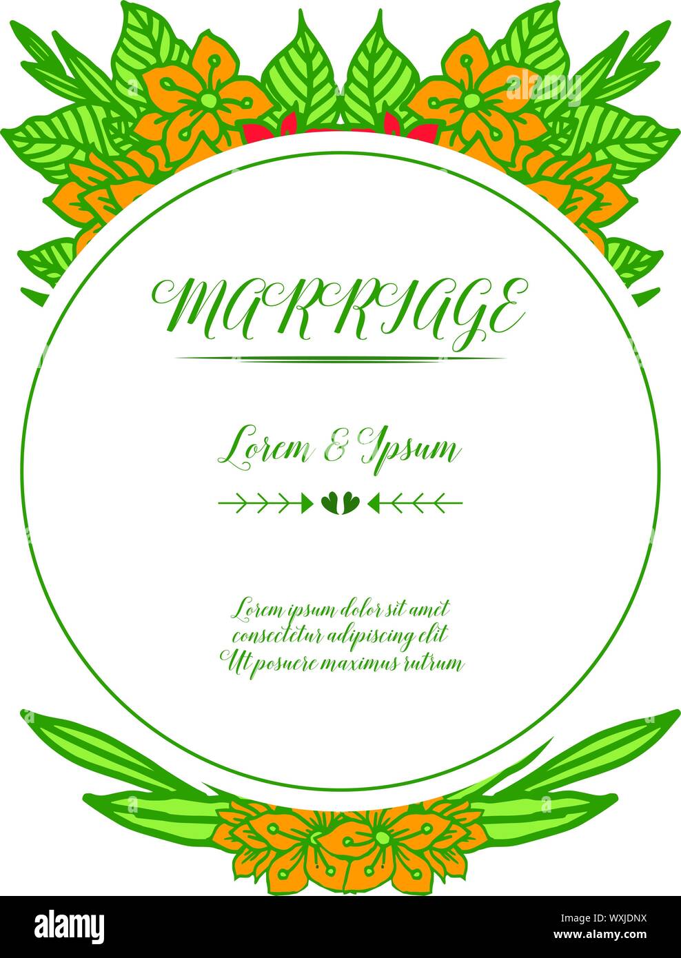 Decorative of elegant colorful floral frame, template for card of ...