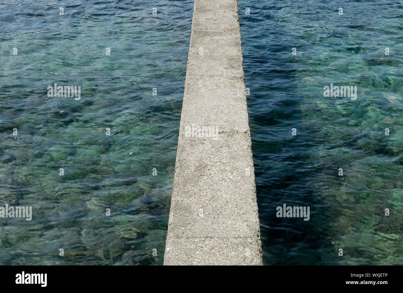It is a straight road over the water of sea Stock Photo - Alamy