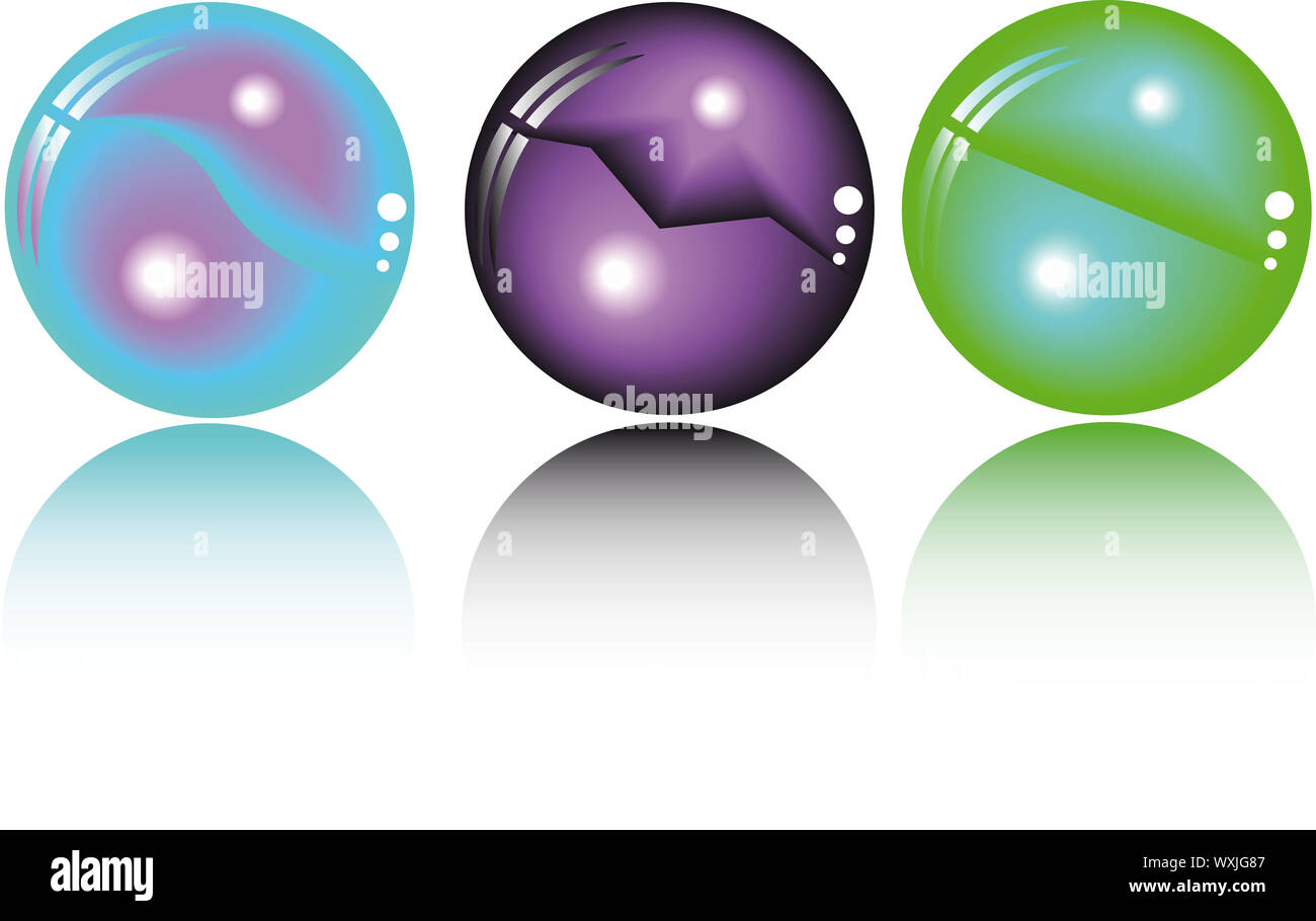 three fantasy spheres Stock Photo - Alamy