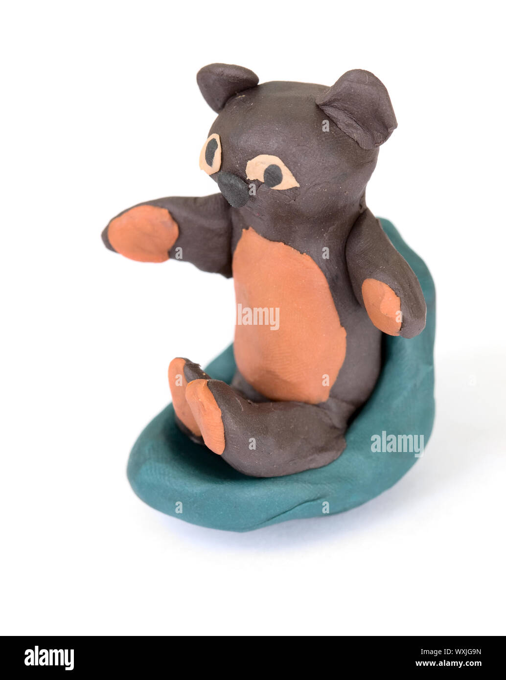 The amusing bear stuck together from plasticine Stock Photo - Alamy