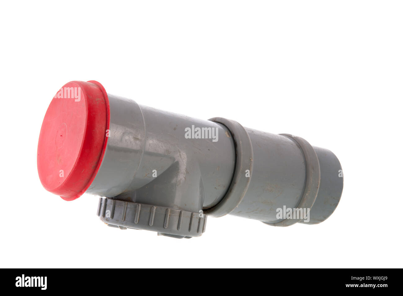 dirty PVC tube for sewer isolated over white background Stock Photo - Alamy