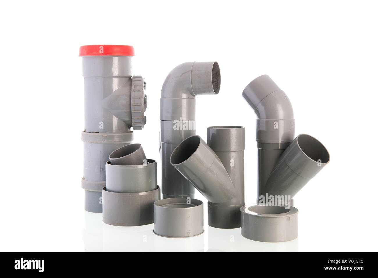 Used PVC tube isolated over white background Stock Photo - Alamy