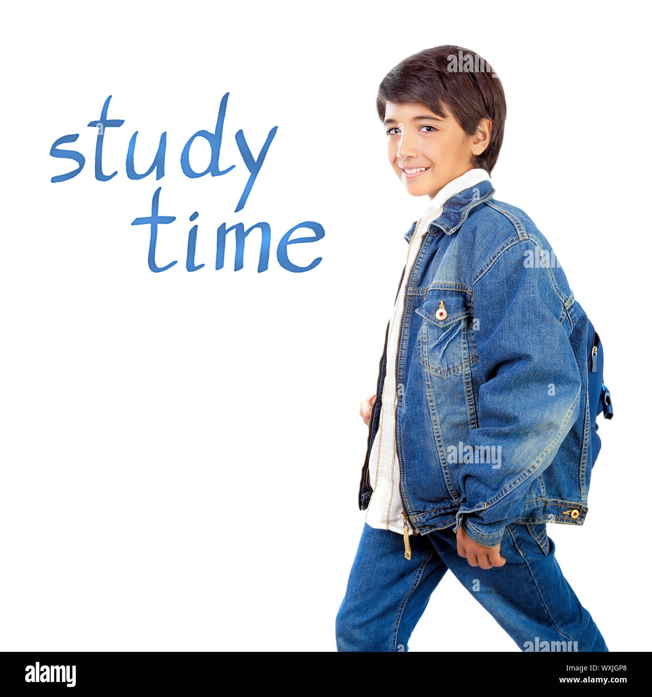 Happy school boy Stock Photo - Alamy