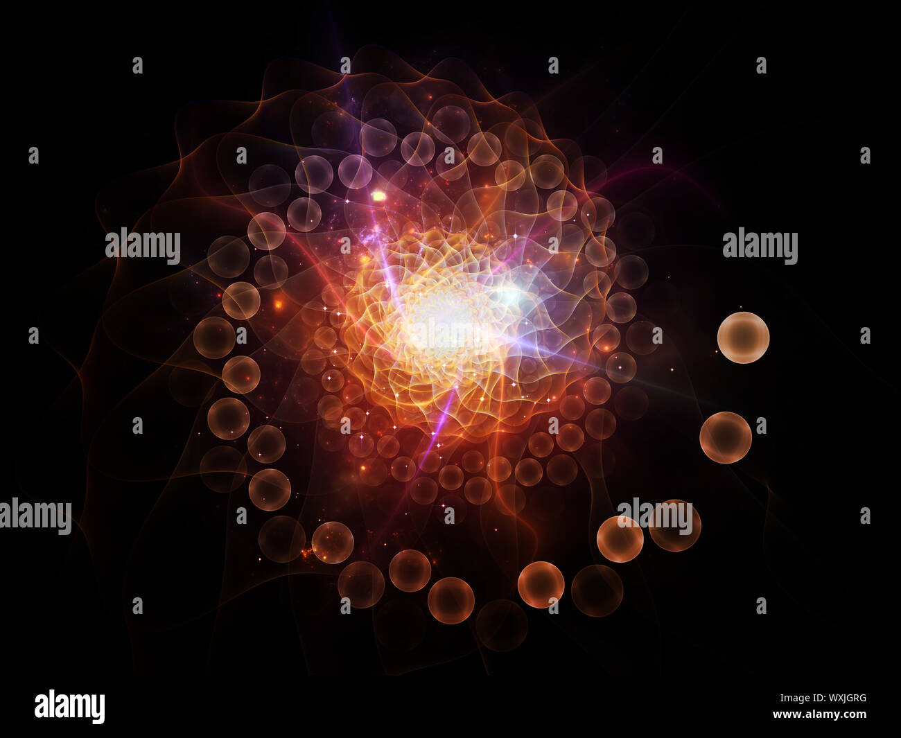 Visually pleasing composition of spiral elements to serve as background ...
