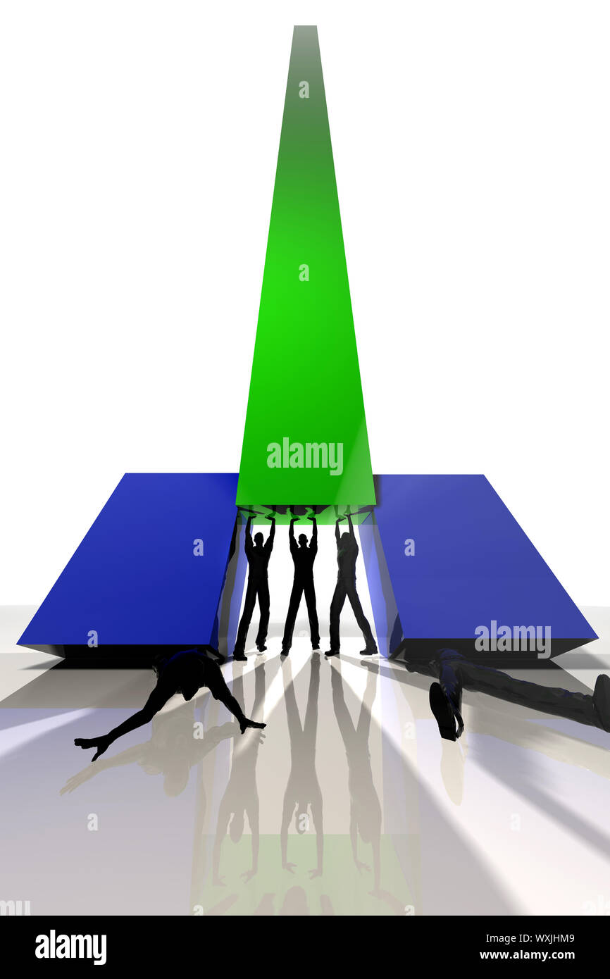 business success 3d abstract concept man power Stock Photo - Alamy
