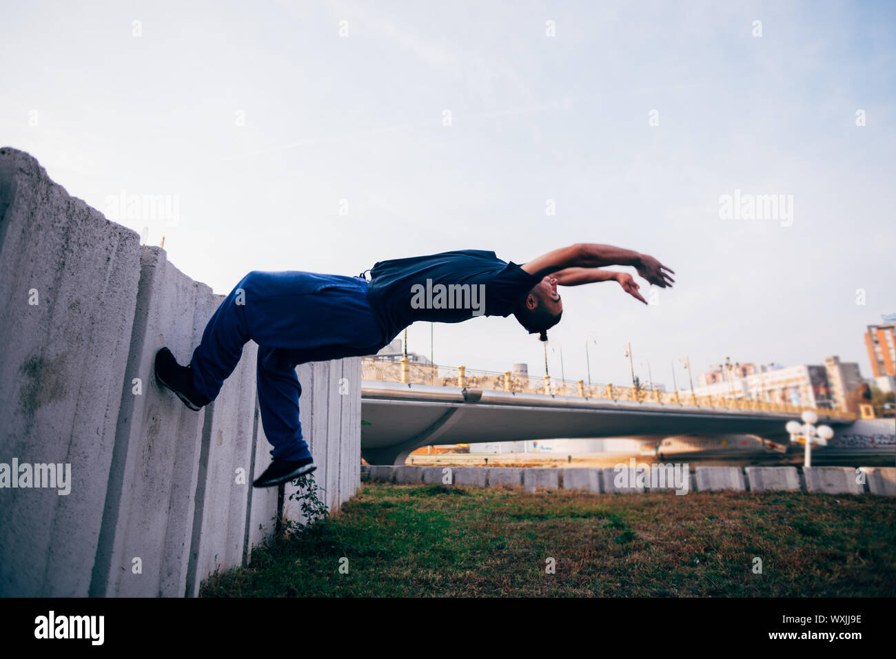 Sporty man running in place hi-res stock photography and images - Alamy