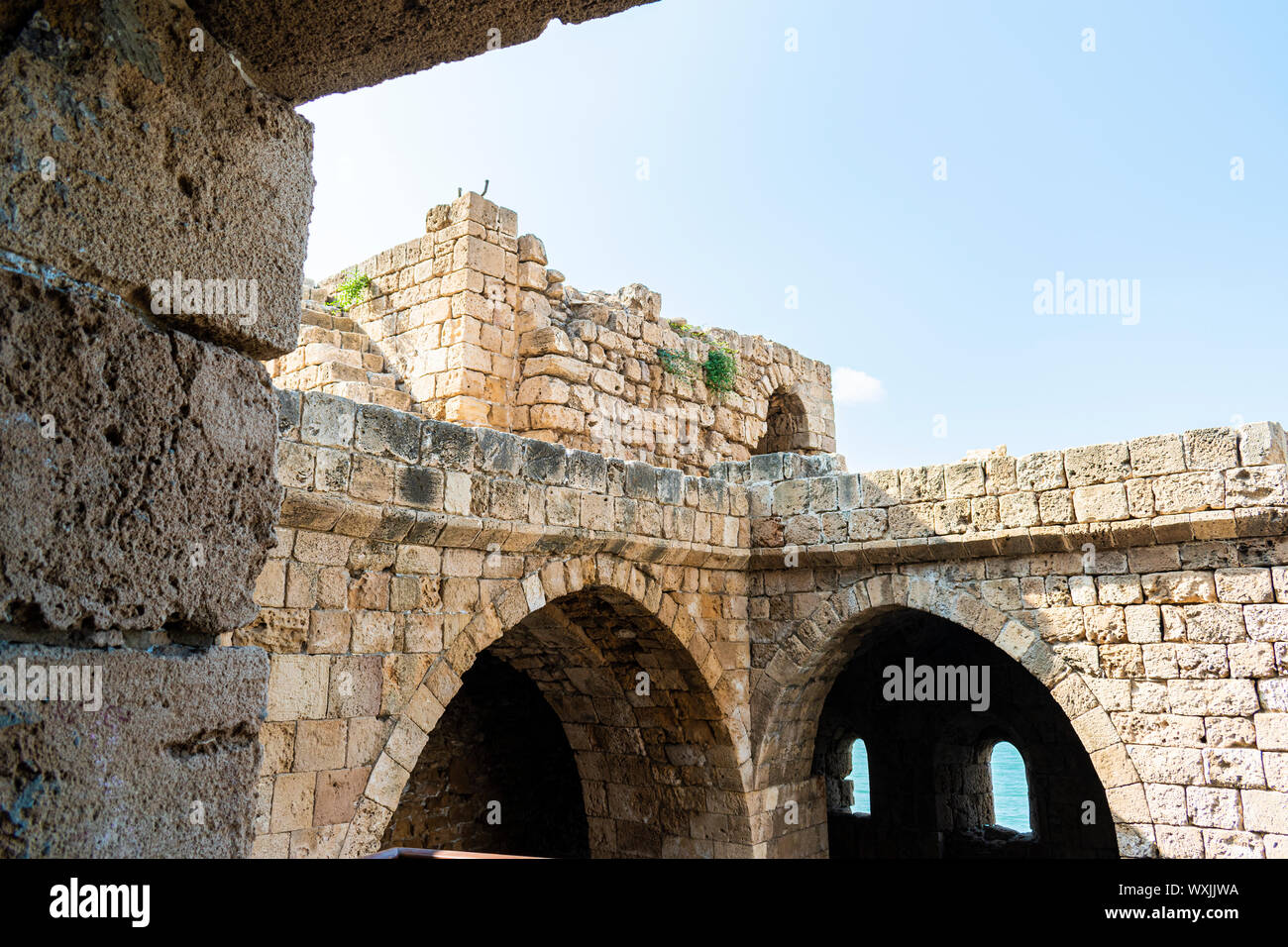 Crusaders Sea Castle Sidon Saida in South Lebanon Middle east Stock ...