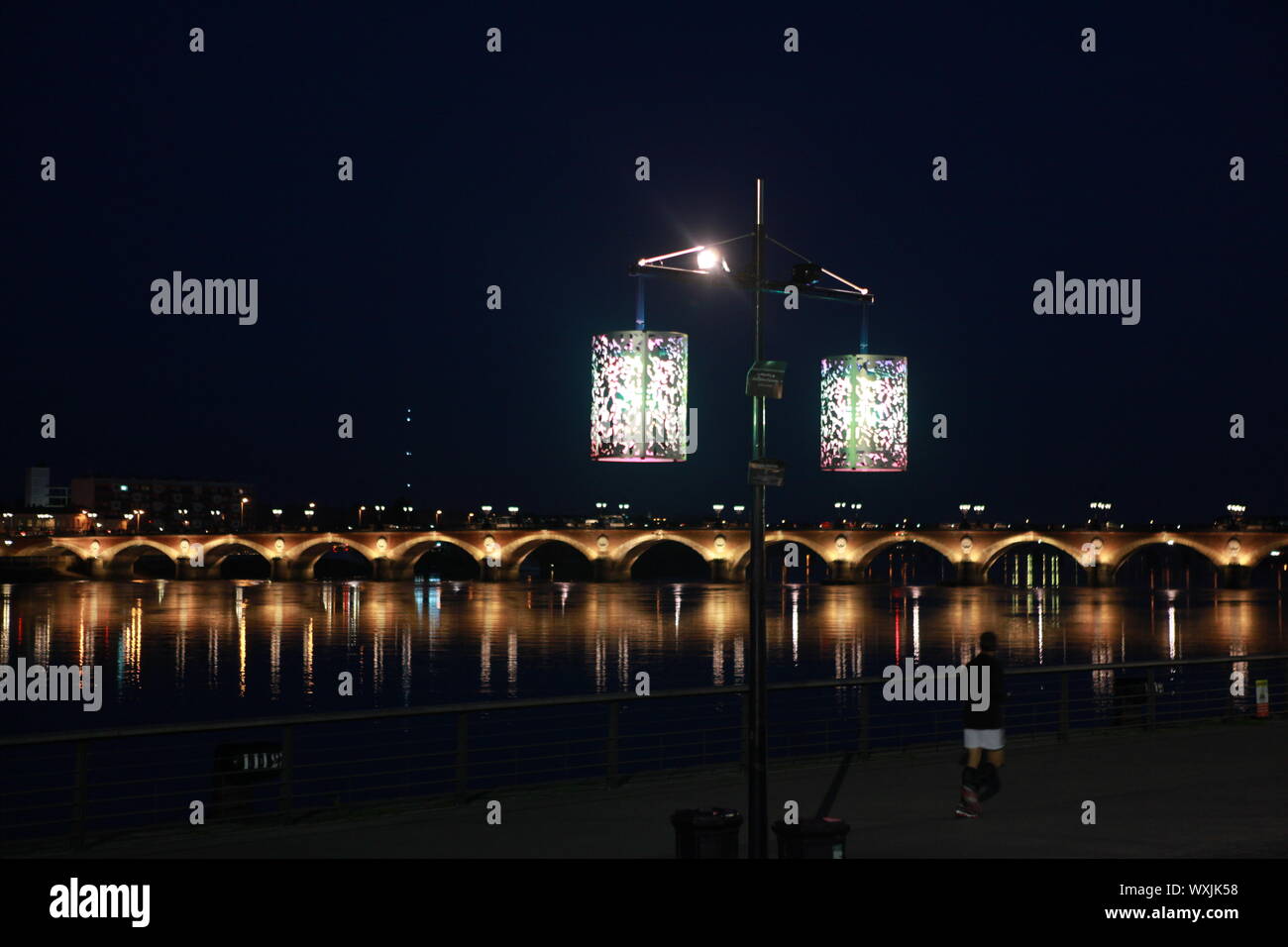 Bridge at night time Stock Photo - Alamy
