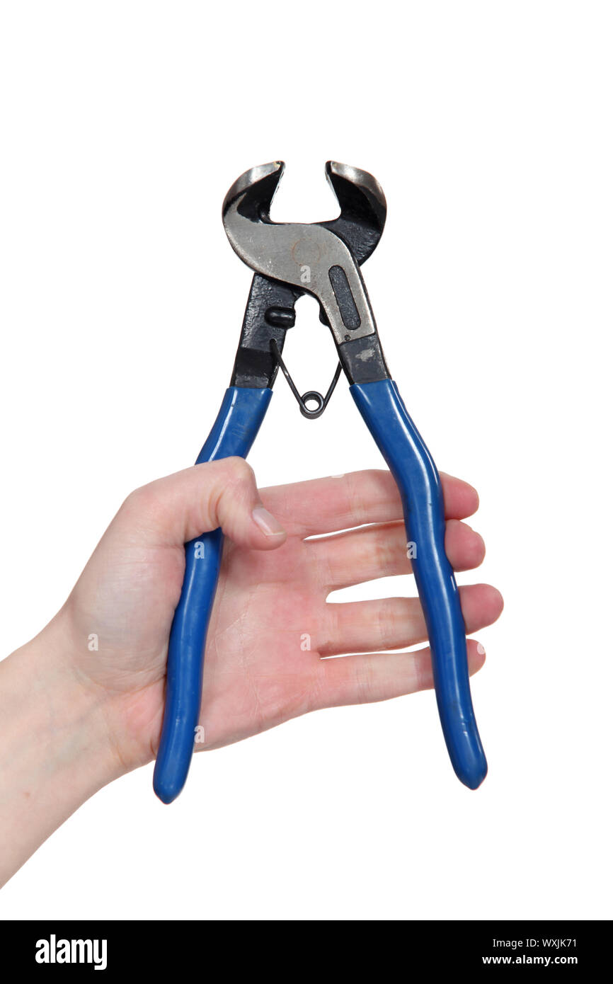 Close-up shot of a pair of pliers Stock Photo - Alamy