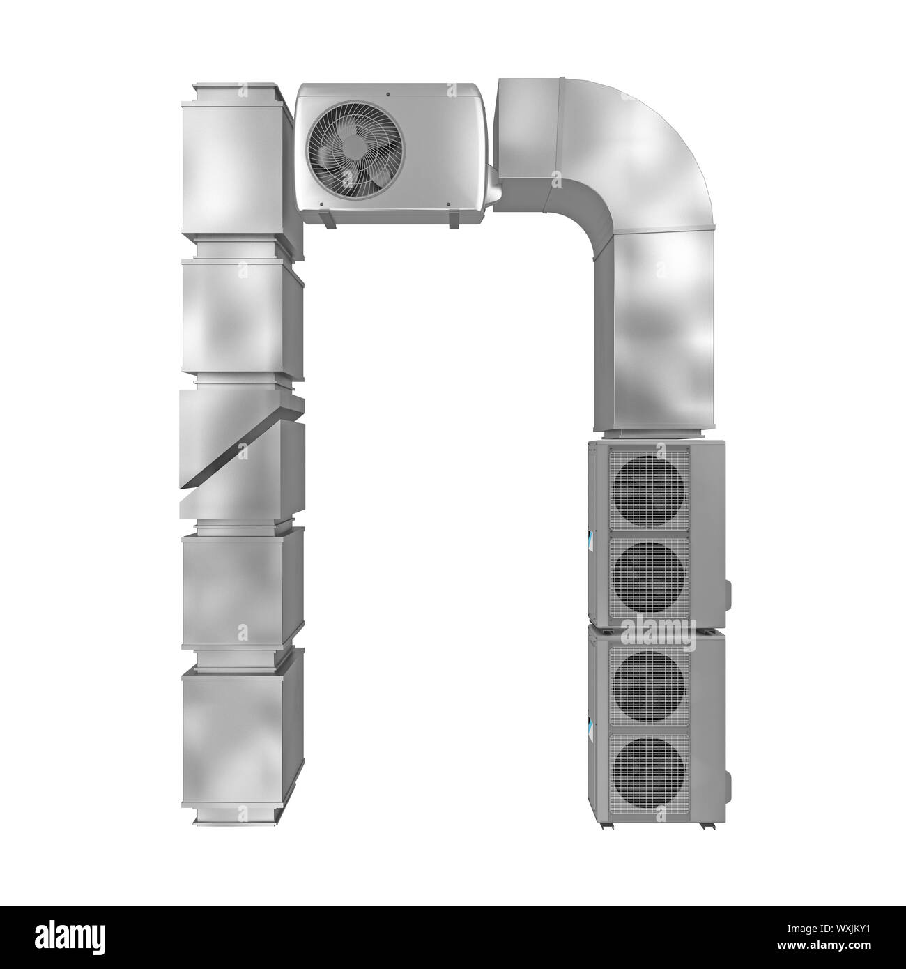 Aluminum duct ventilation Cut Out Stock Images & Pictures - Alamy